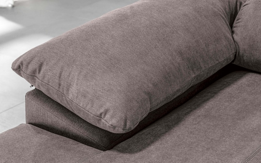 Daniel: Sofá cama rinconero con península izquierda., tela gris oscuro ...